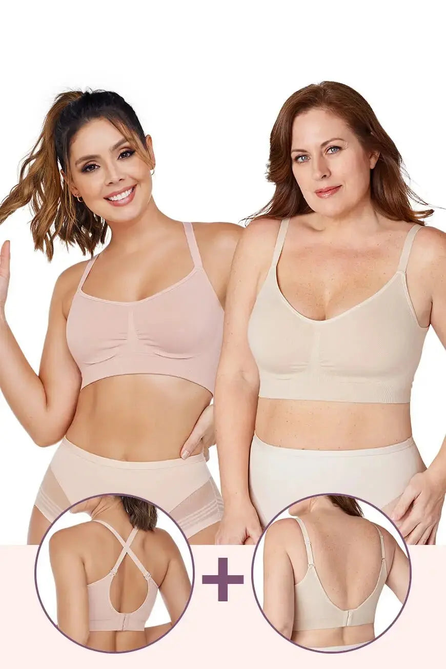 Cozy Bra Twin Bundle - Seamless Comfort Bras | Essential Colors – Curveez
