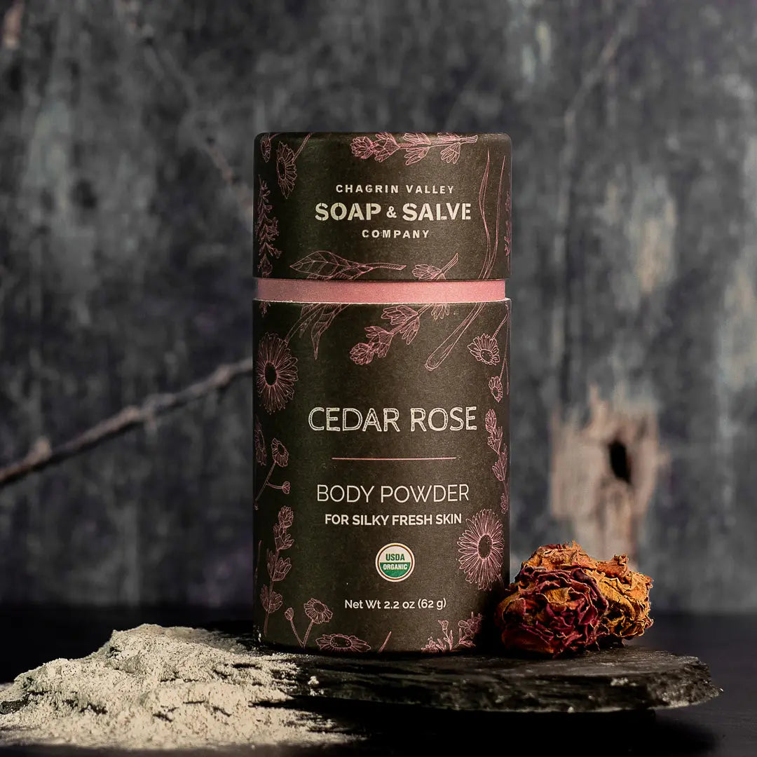Cedar Rose Body Powder - Natural Deodorant | Absorbs Moisture – Curveez